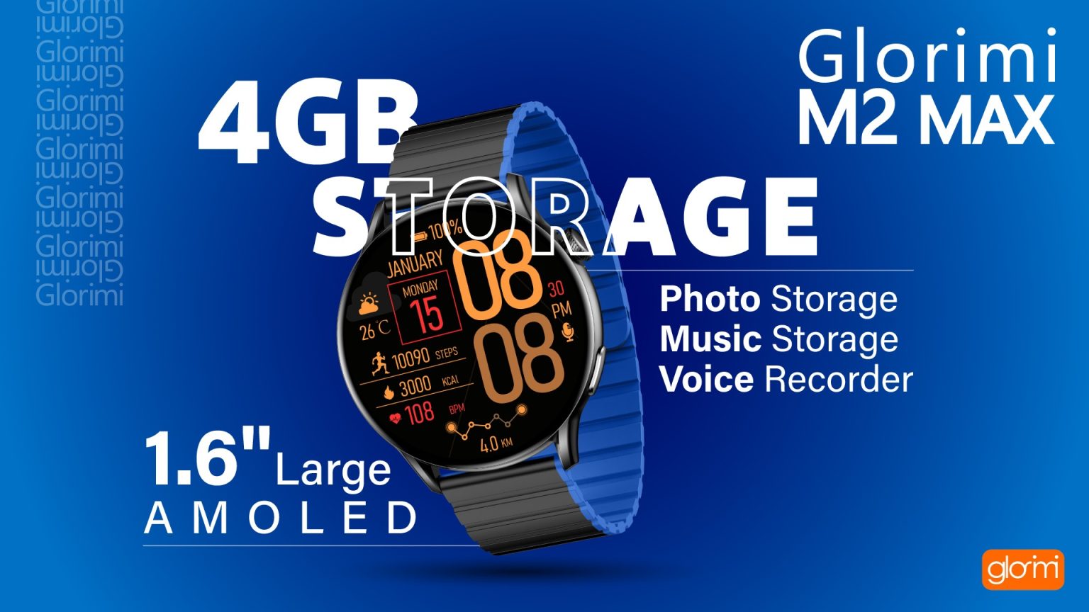 مشخصات، قیمت و خرید ساعت هوشمند گلوریمی مدل Glorimi M2 MAX - شیائومی بازار